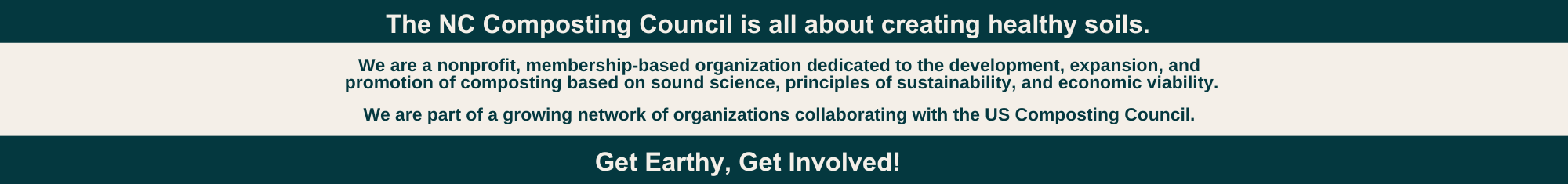 The NC. Composting Council is all about creating healthy soils.-12 - NCCC