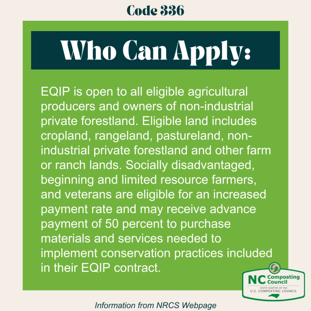 NRCS Code 336: Now Includes Compost! - NCCC